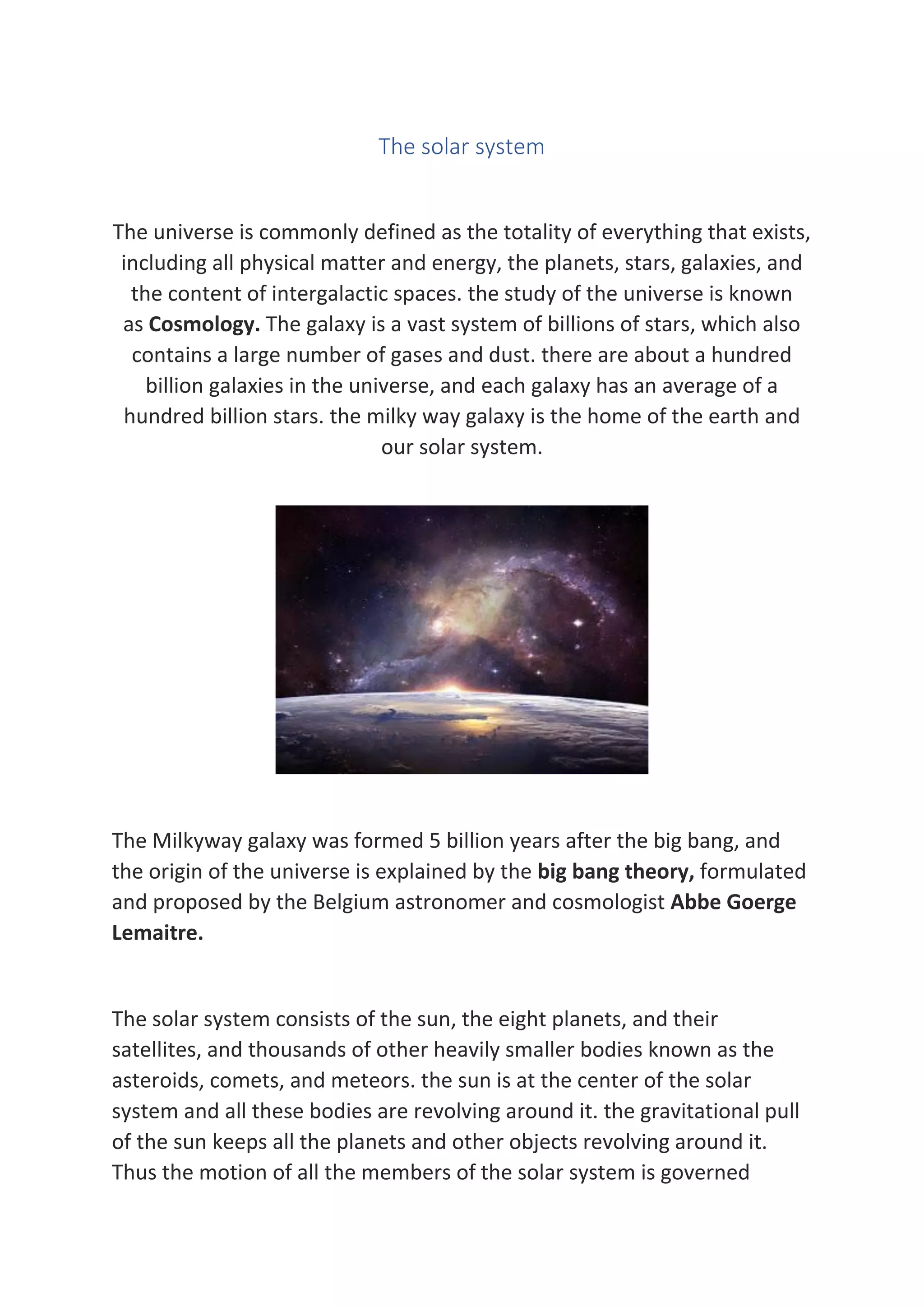 The solar system | PDF