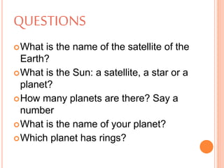 The solar system 2nd of primary | PPT