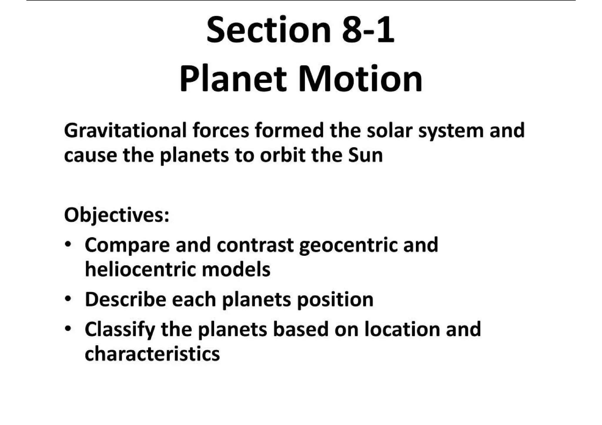 The Solar System Chapter 8 | PPT