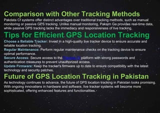 How to Check GPS Location with a Live Tracker in Pakistan | PPTX