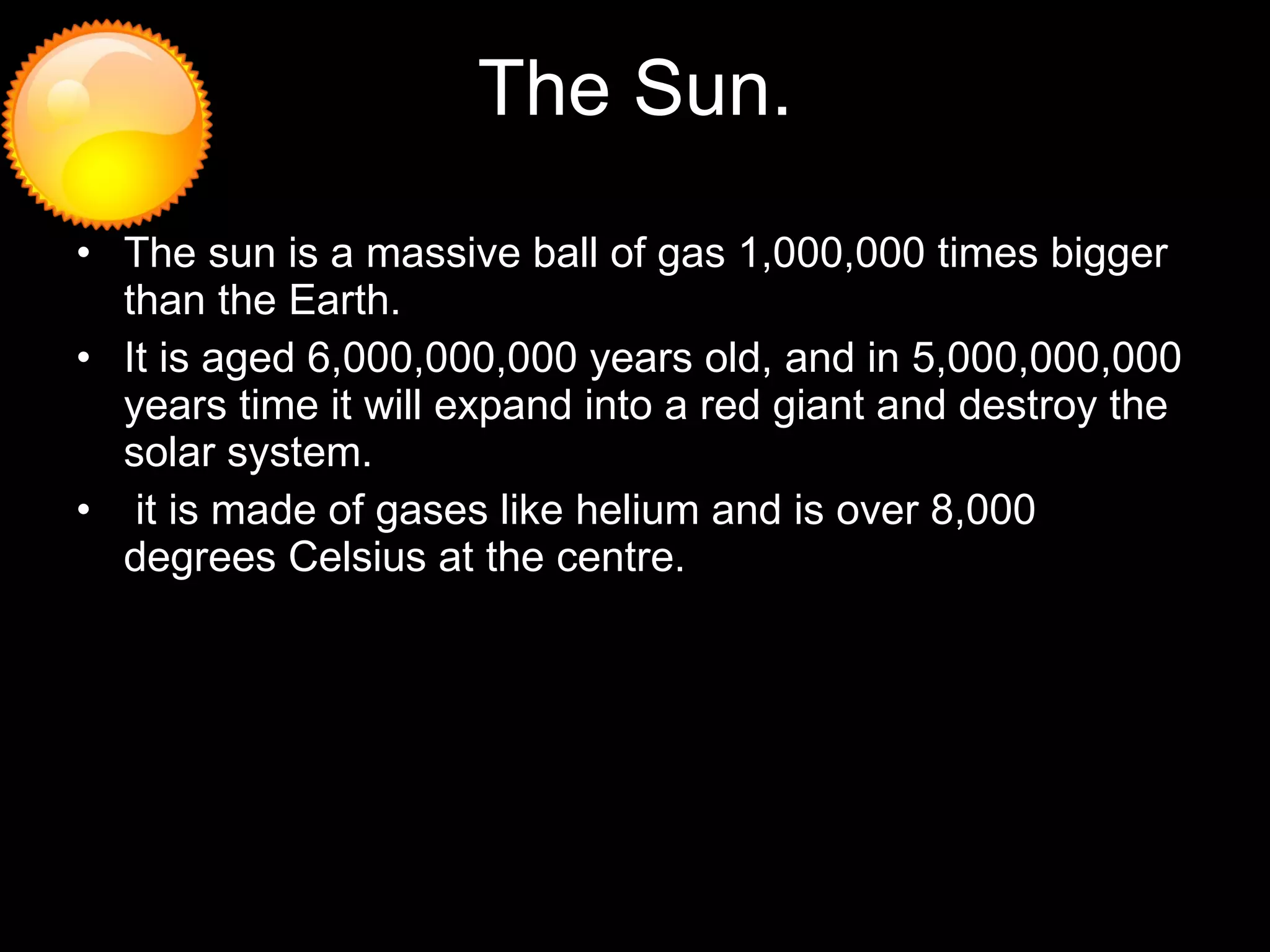 The solar system by Sam 5OB | PPT | Space and Astronomy | Science