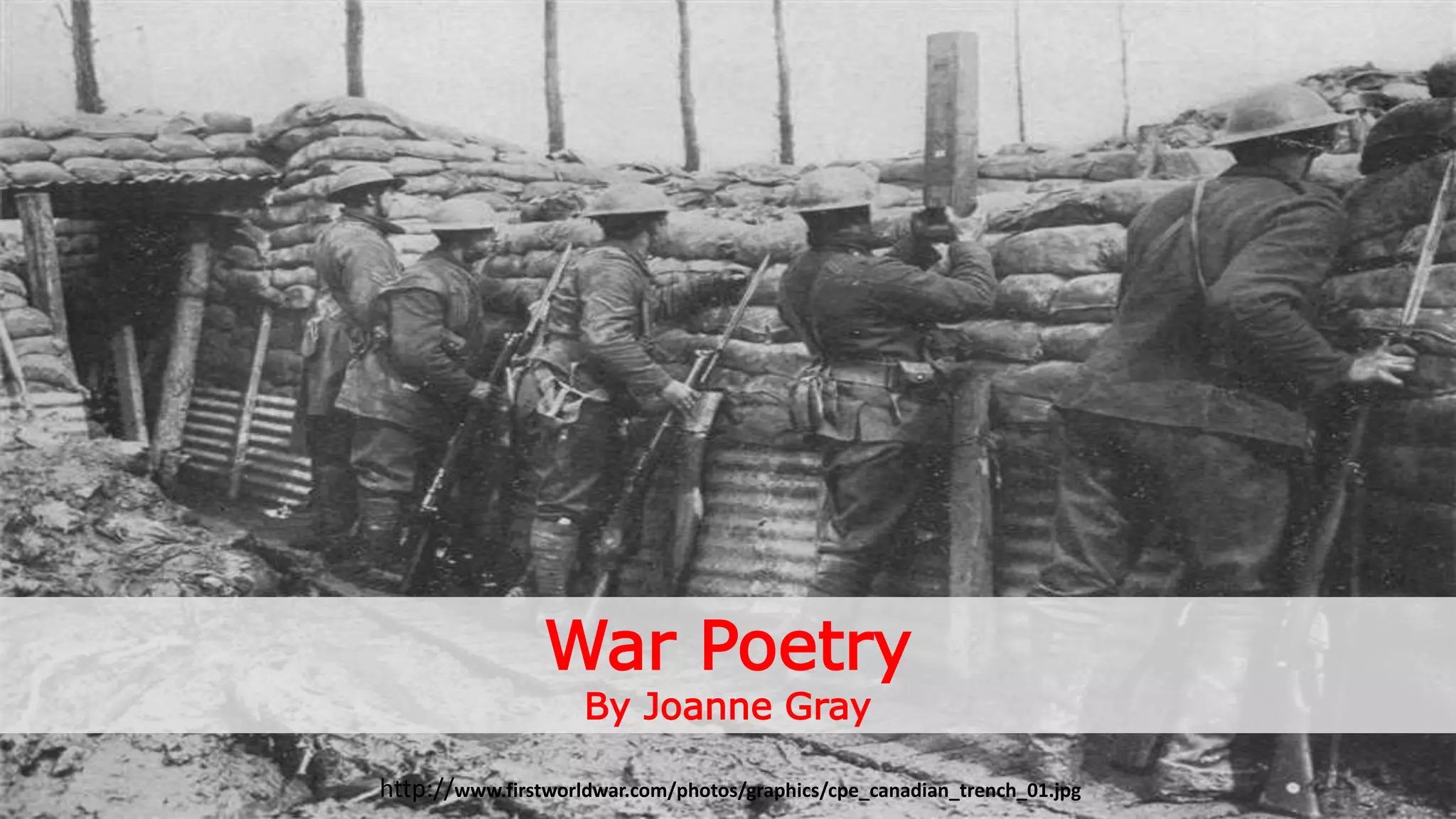 Doncaster 1914-18: War Poetry Lesson 1 | PPTX