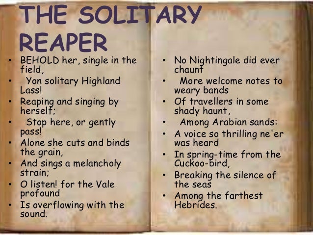 The solitary reaper