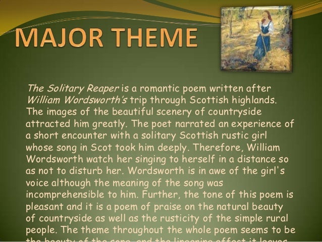 🎉 The solitary reaper analysis line by line. Analysis of Solitary. 2019 ...
