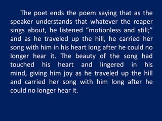 William Wordsworth, "The Solitary Reaper" | PPTX