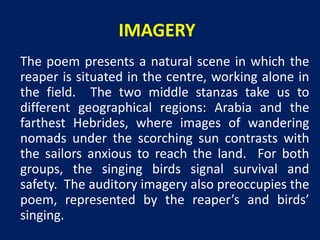 William Wordsworth, "The Solitary Reaper" | PPTX