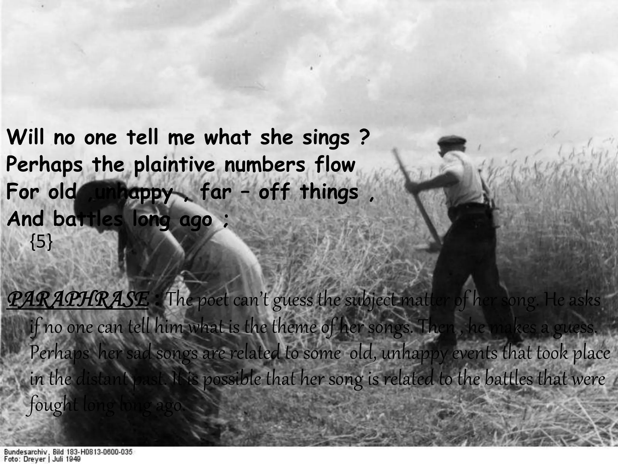 The solitary reaper | PPT