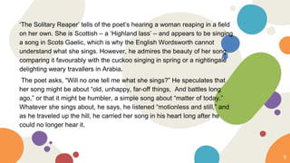 The solitary reaper | PPT