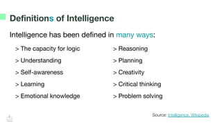 The solution for never ending arguing on definition of intelligence | PPT