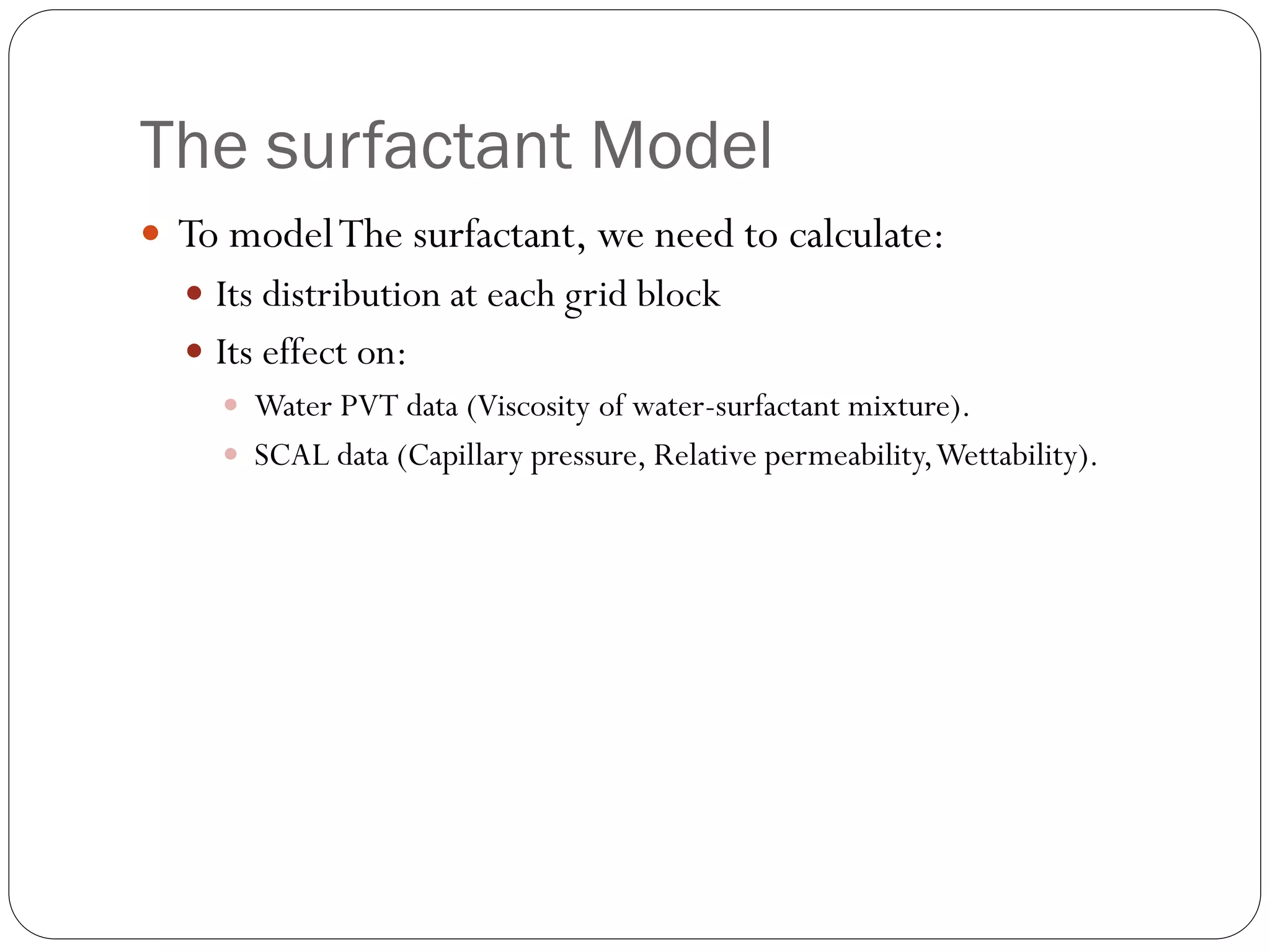 The solvent & surfactant model | PPT