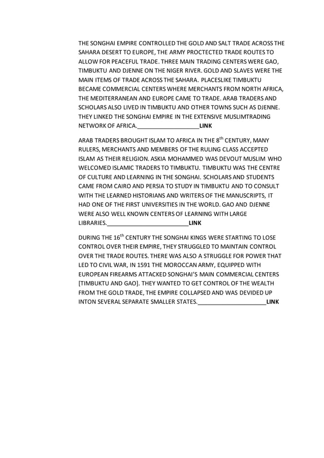 THE SONGHAI EMPIRE 2025_024305 in history grade 10 | PDF