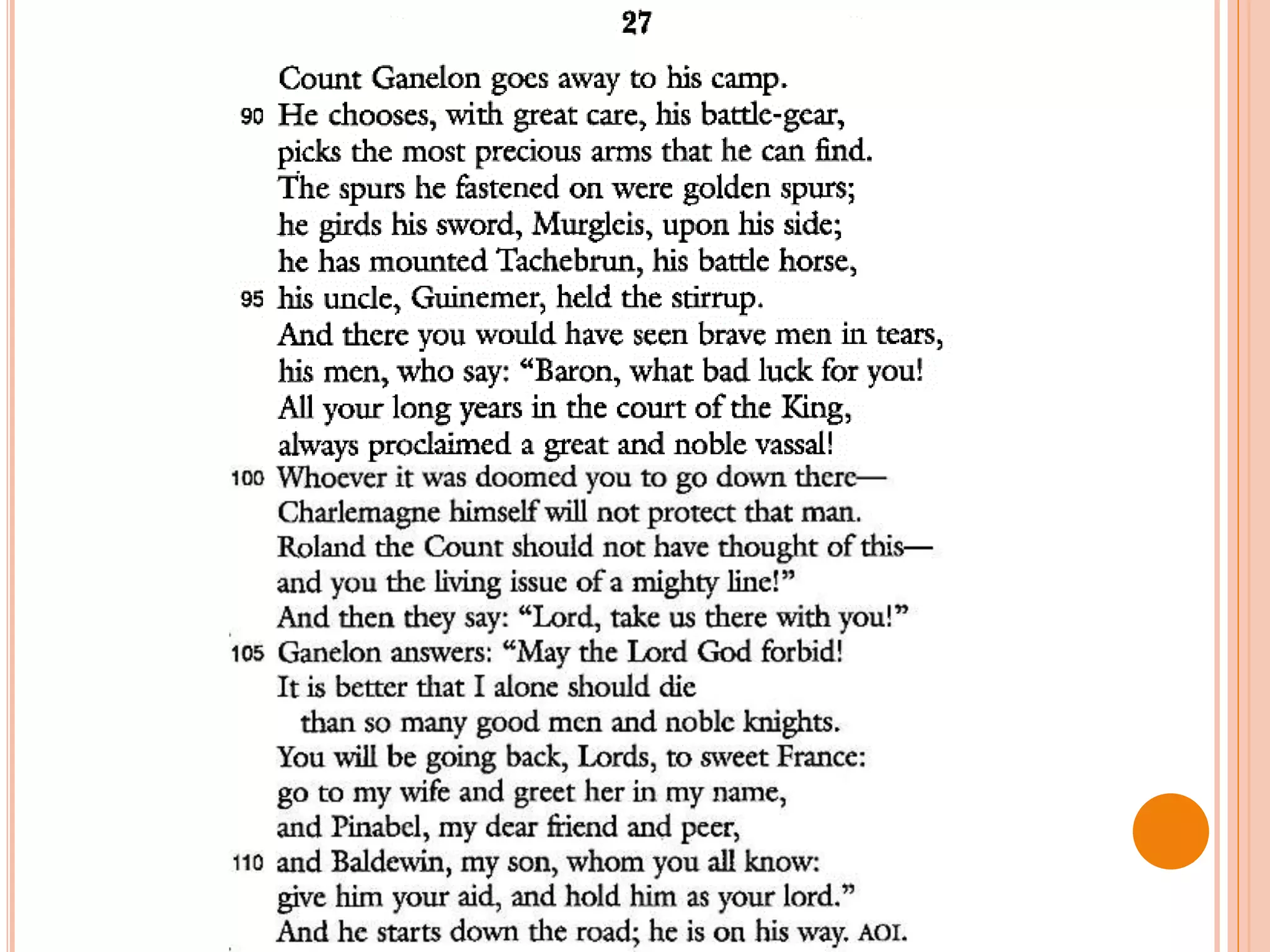 The Song of Roland | PPTX