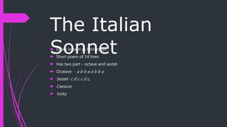 The Sonnet | PPTX