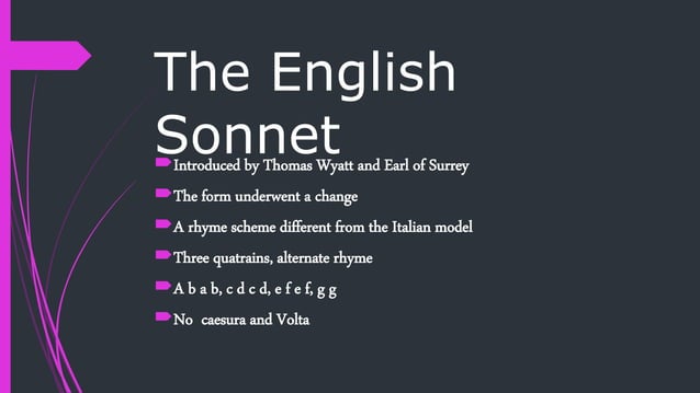 The Sonnet | PPT