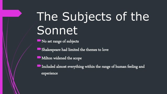 The Sonnet | PPT