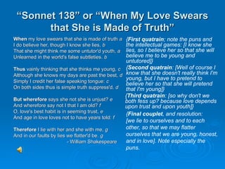 The Sonnet - this is an introduction to an English Sonnet. | PPT
