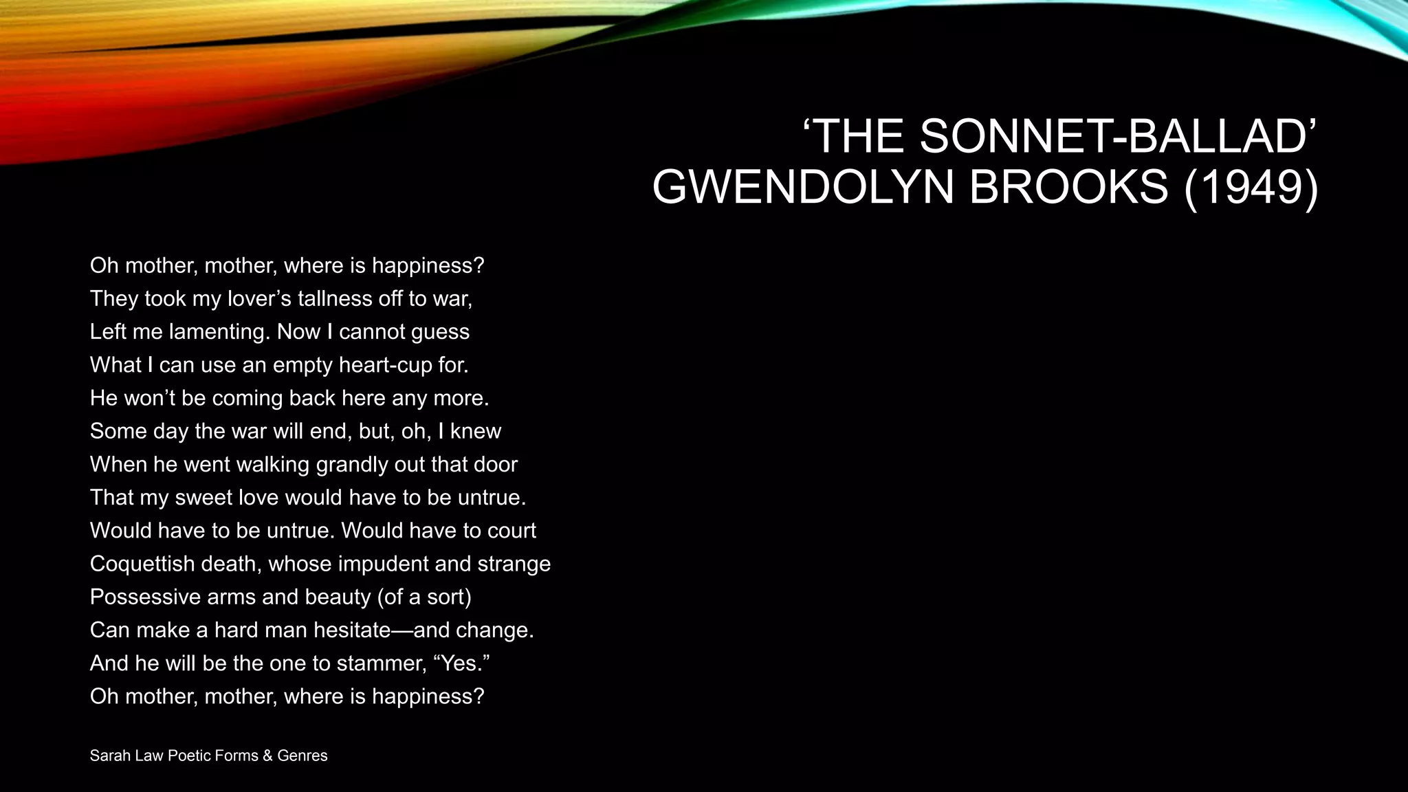 The Sonnet (Poetry) | PPTX