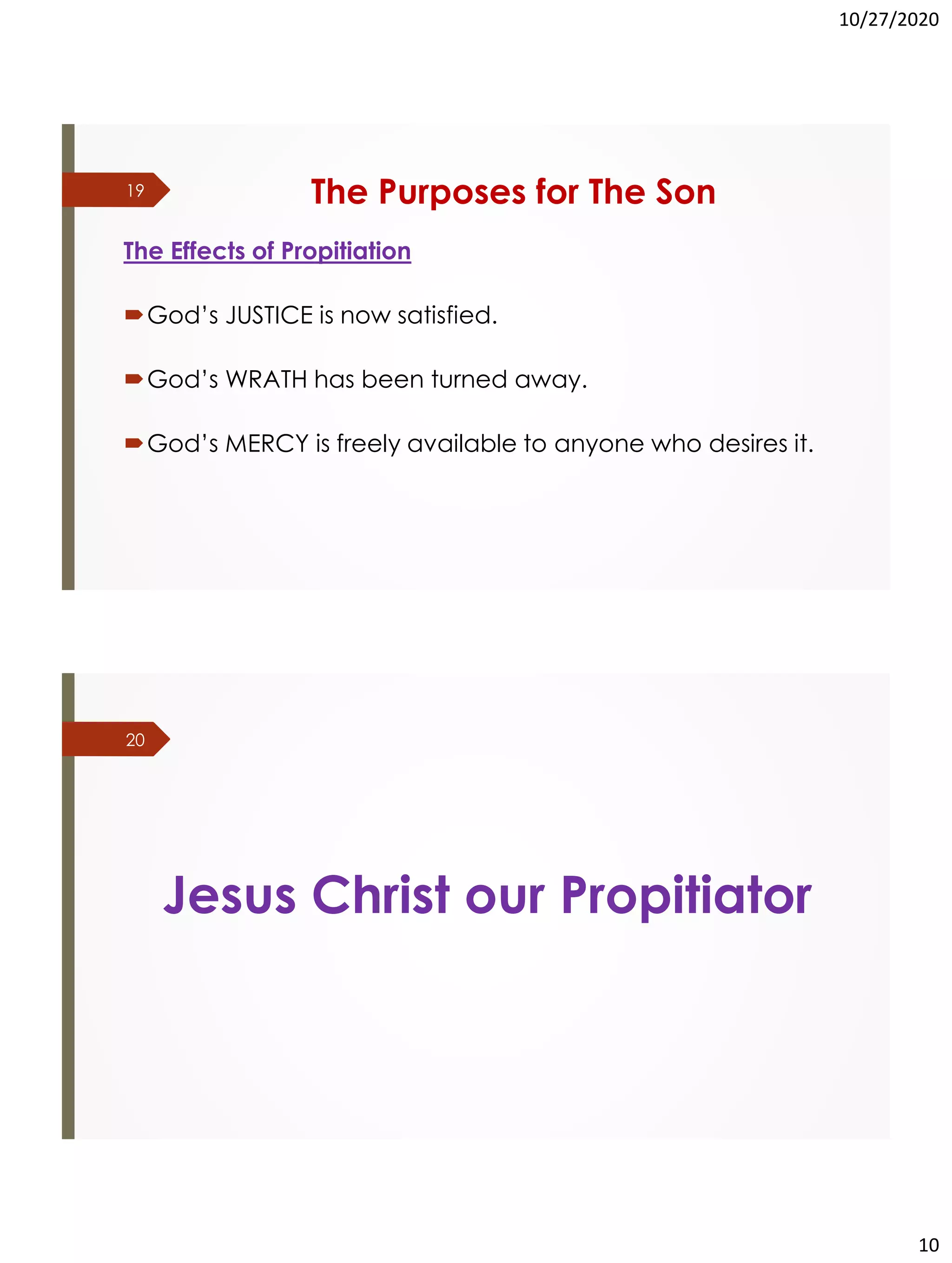 The Son of God - Part 6 Propitiation | PDF