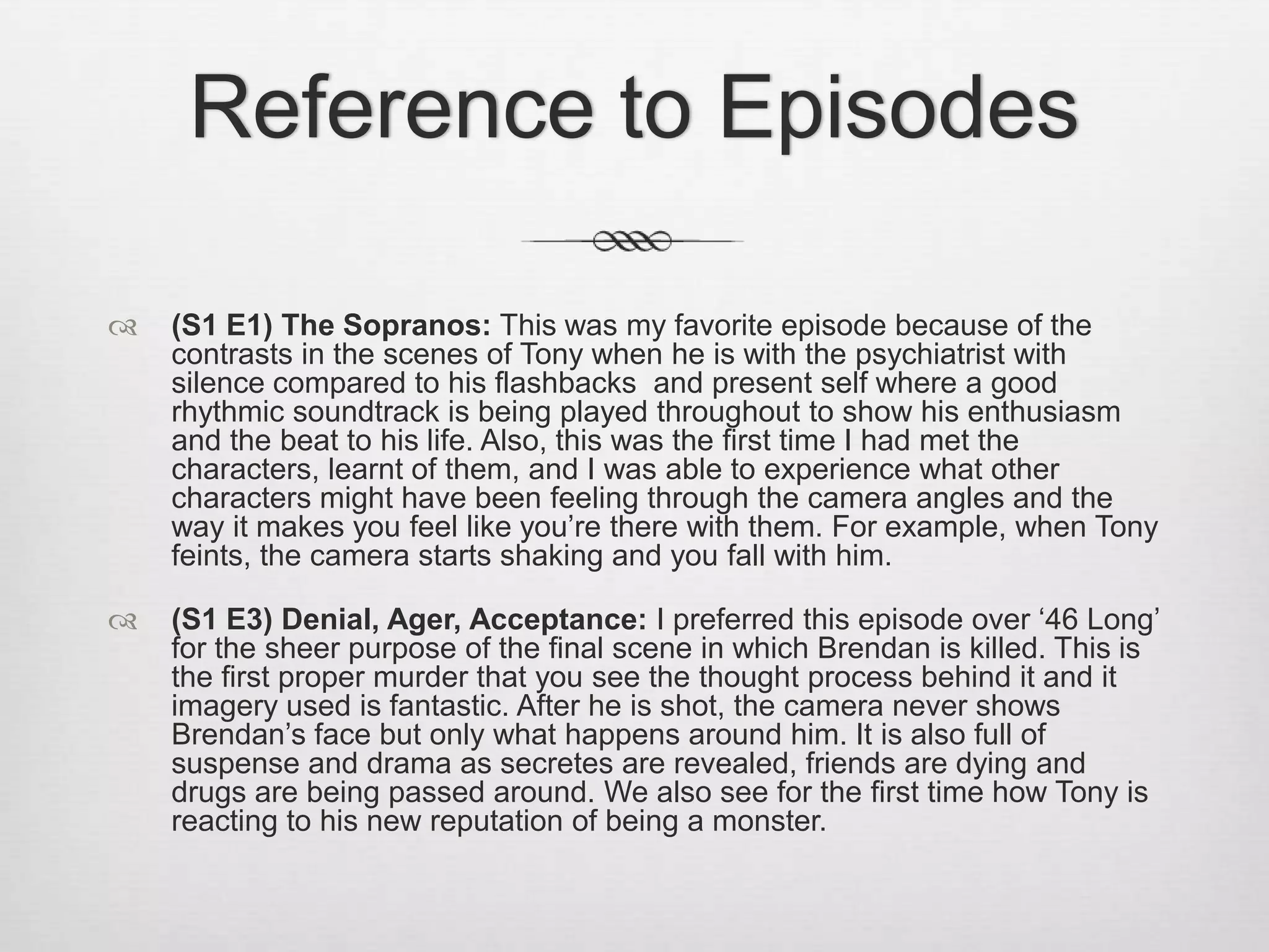 TV Drama Presentation: The Sopranos | PPTX | Television | Entertainment