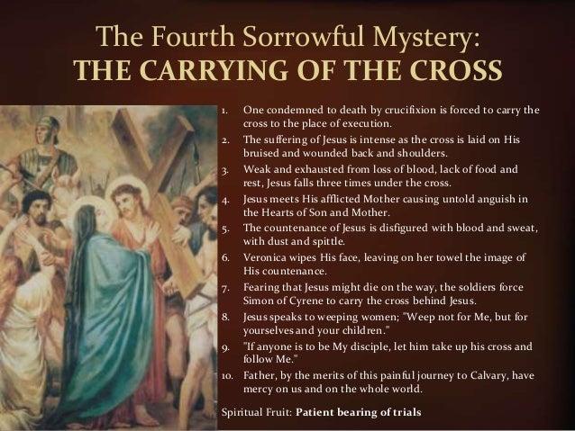 The sorrowful mysteries meditative