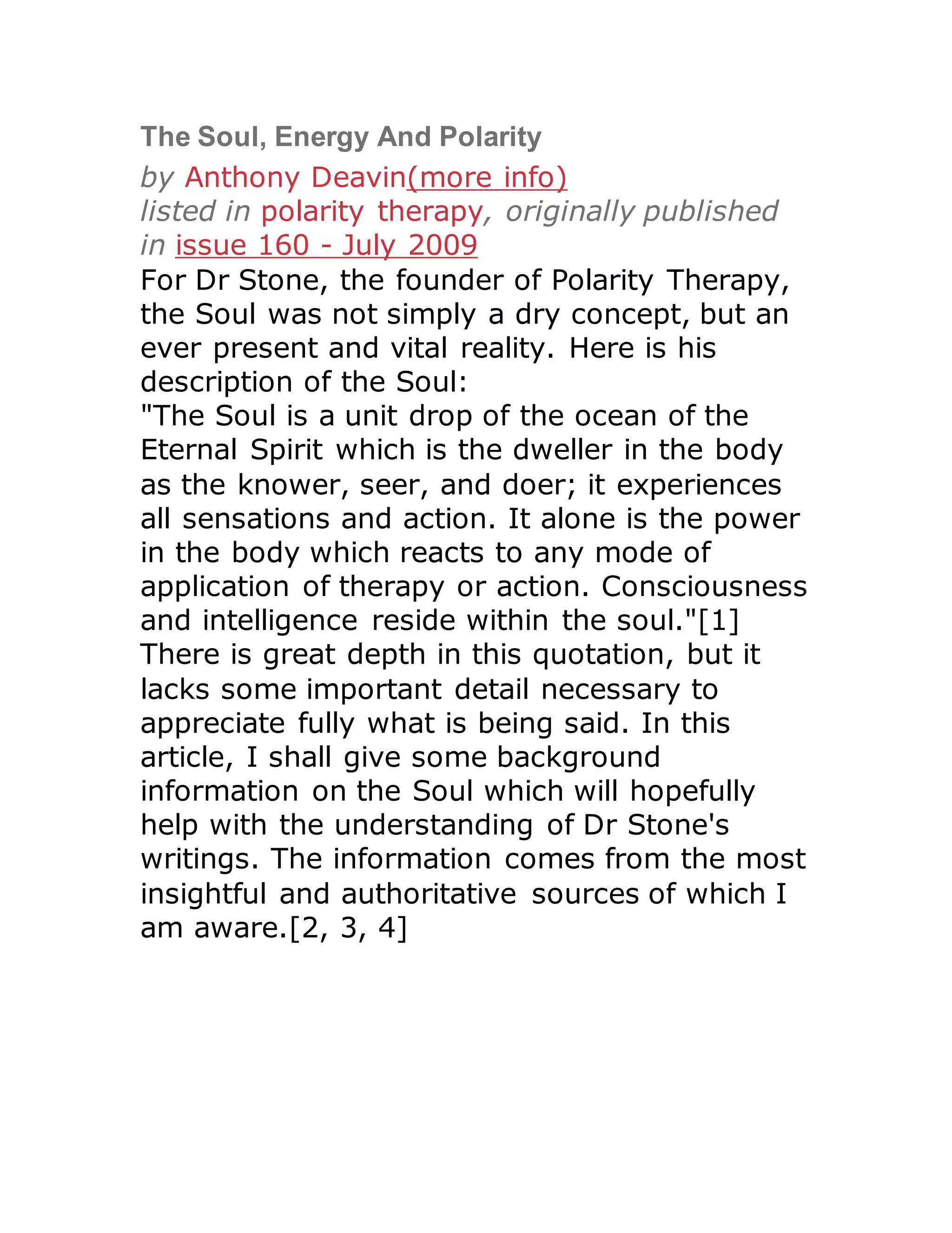 The soul, energy and polarity .. | PDF
