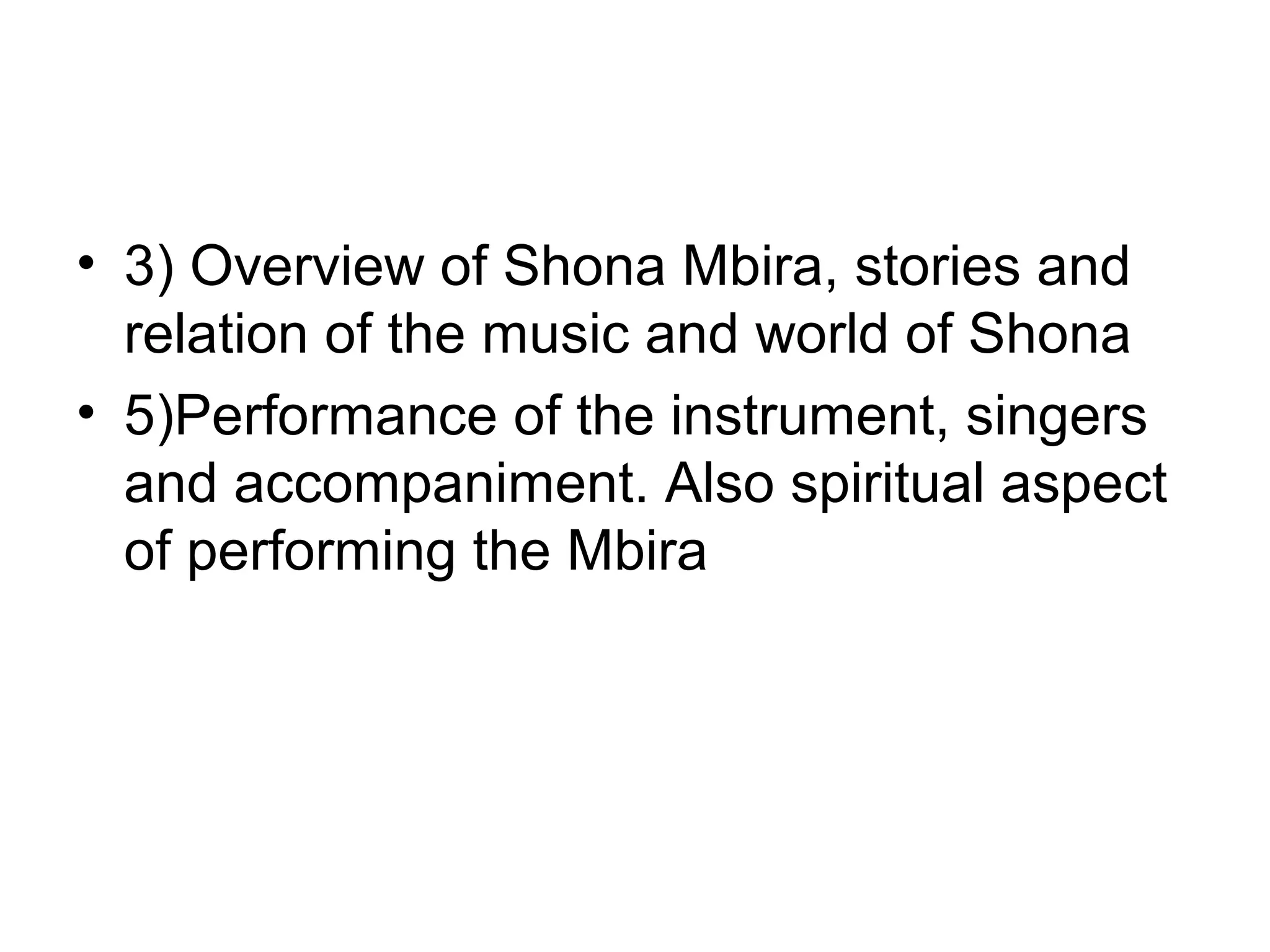 The soul of mbira | PPT