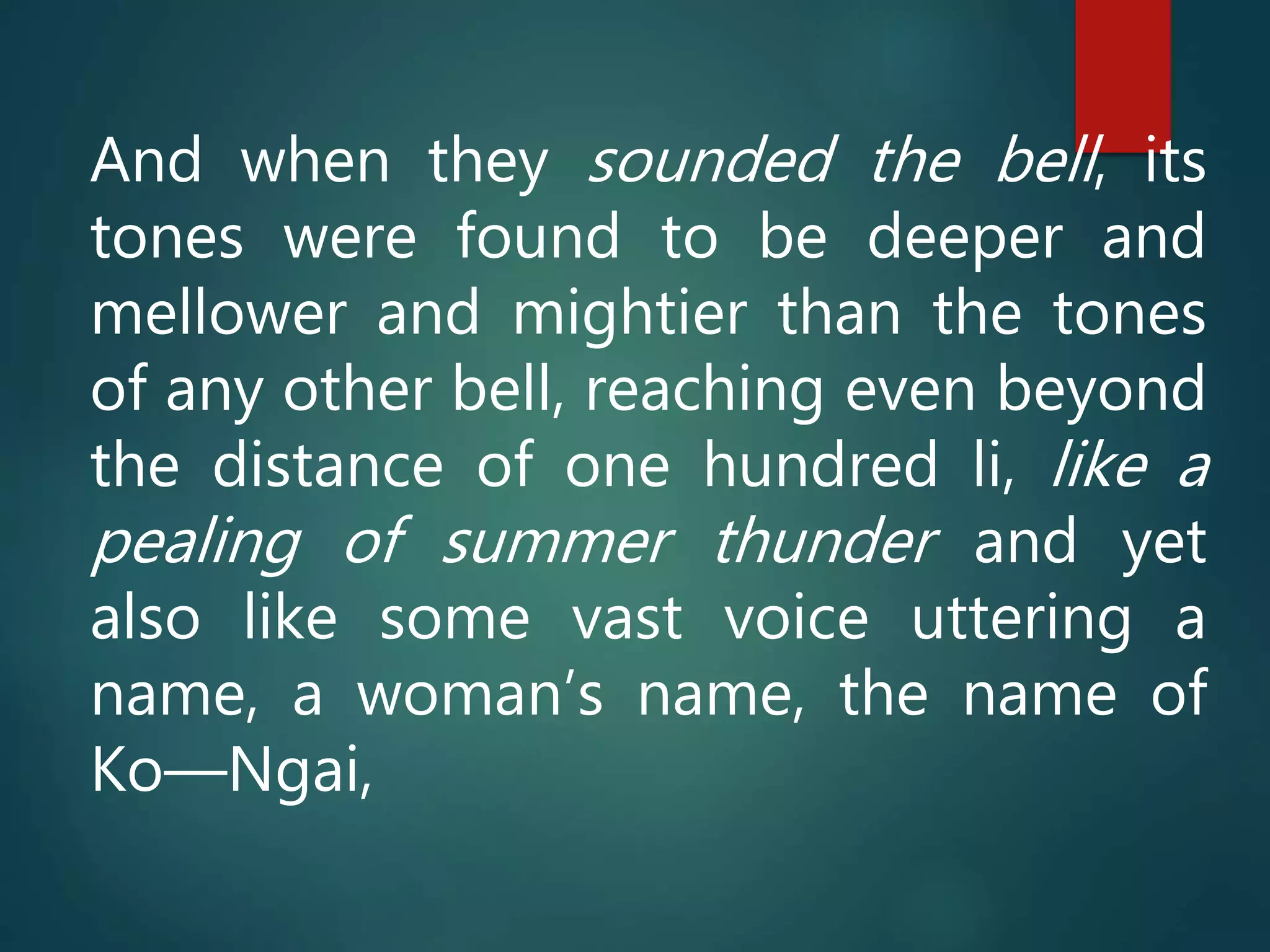 The Soul of the Great Bell (Enhanced and Complete version) | PPTX