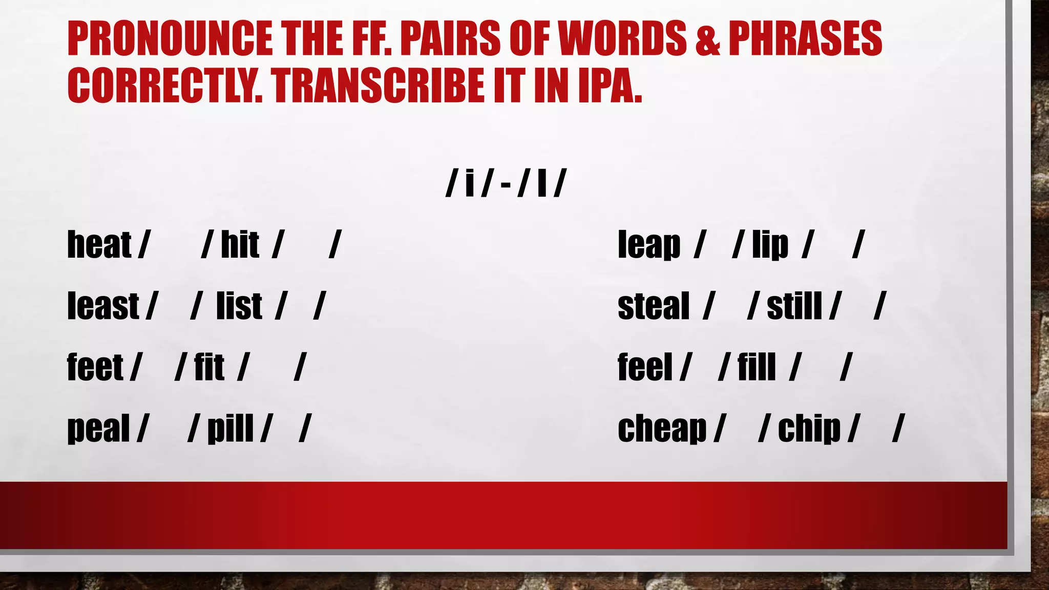 The sound of english | PPTX