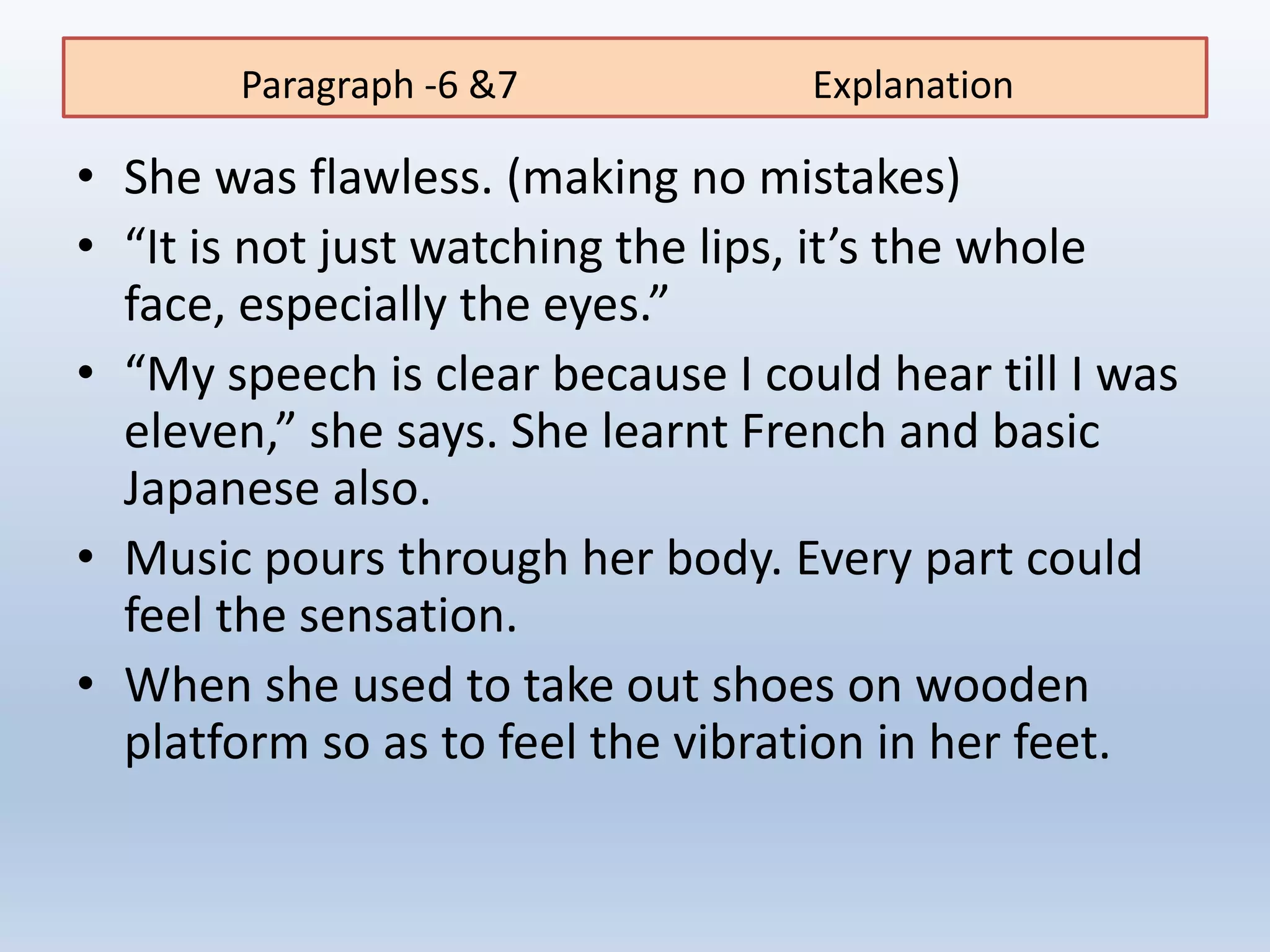 The sound of music CLASS 9 EVELYN GLENNIE | PPT