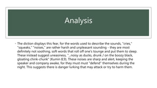 The sound of night analysis | PPTX