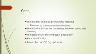 The sound patterns of language | PPTX