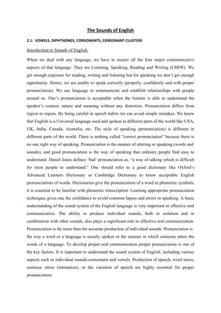 The sounds of english | PDF