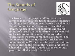 The sounds of language | PPT