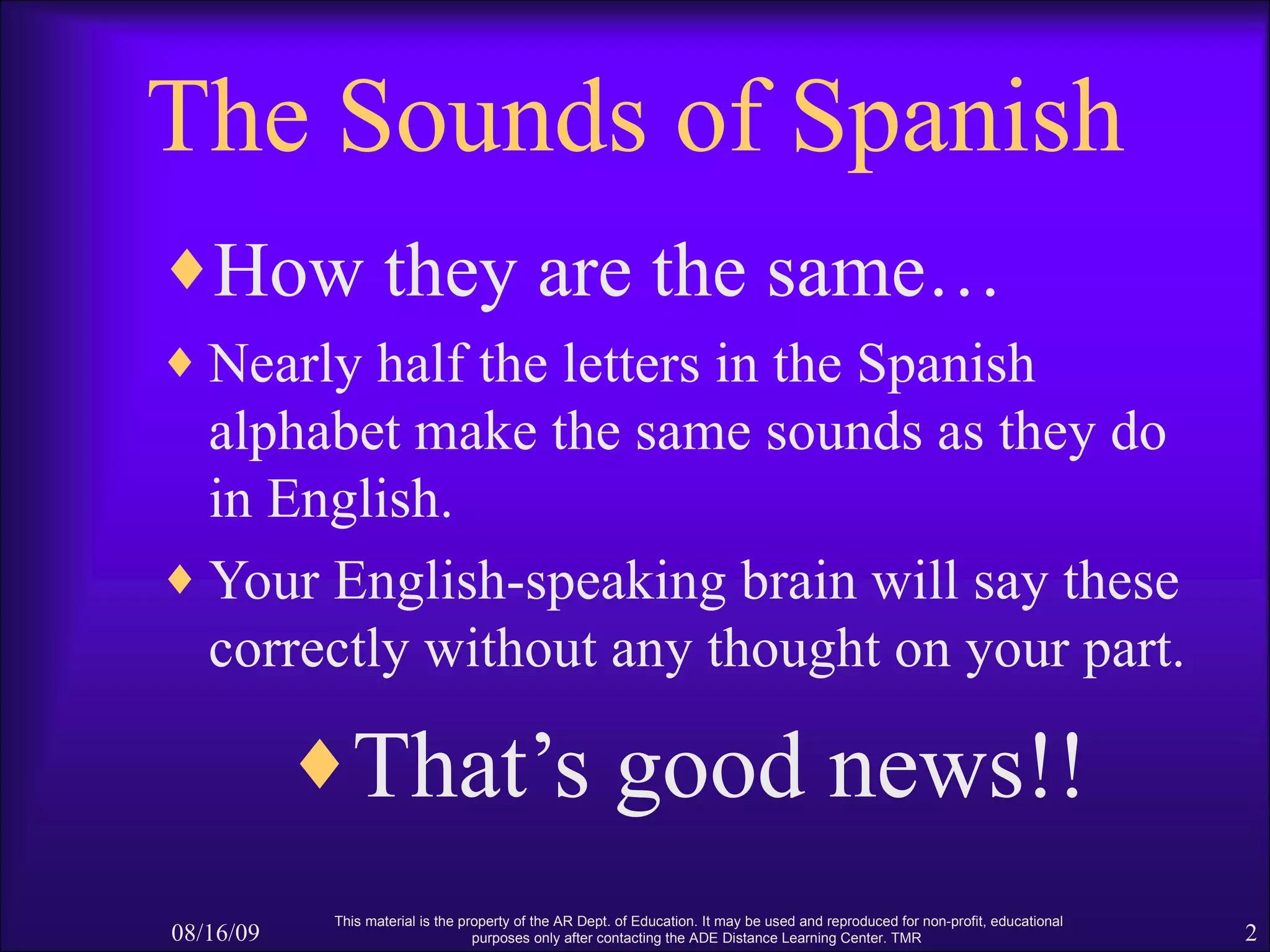 The Sounds Of Spanish | PPT