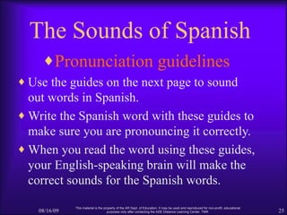 The Sounds Of Spanish | PPT