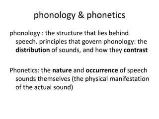 The sound structure of english | PPTX