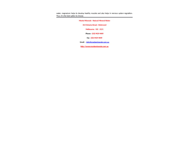 Mineral Water | Monte Minerale | PPT