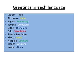 The South African Presentation | PPTX