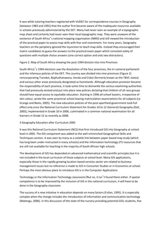 The south african school geography classroom | DOCX