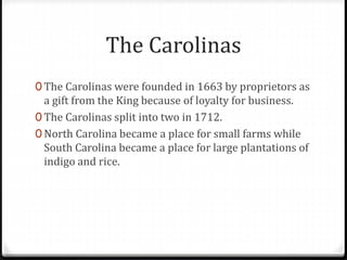 The Southern Colonies | PPTX