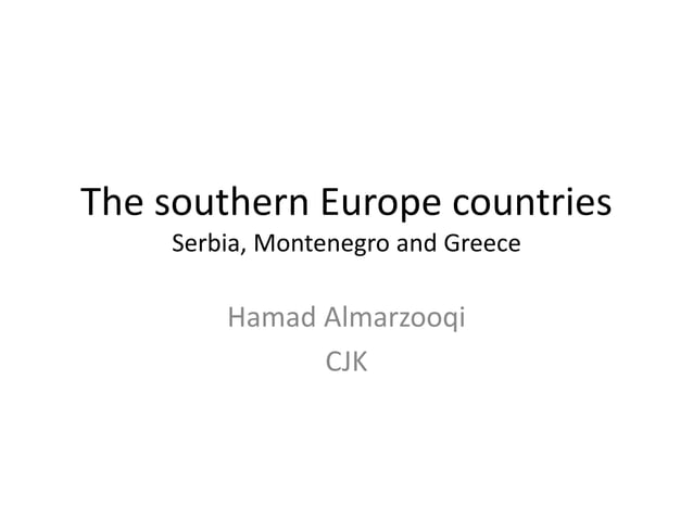 The southern europe countries | PPT