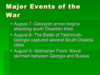 The South Ossetia War | PPT | Death, Injury, or Military Conflict ...
