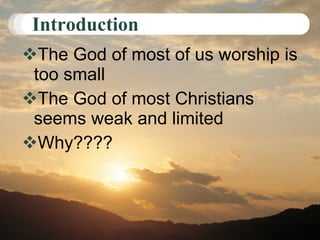The sovereignty of God | PPT
