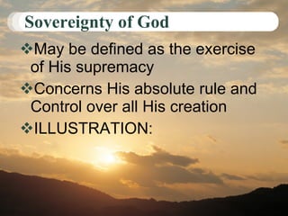 The sovereignty of God | PPT