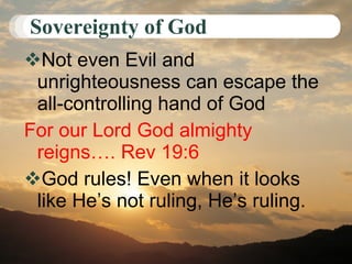 The sovereignty of God | PPT