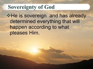 The sovereignty of God | PPT