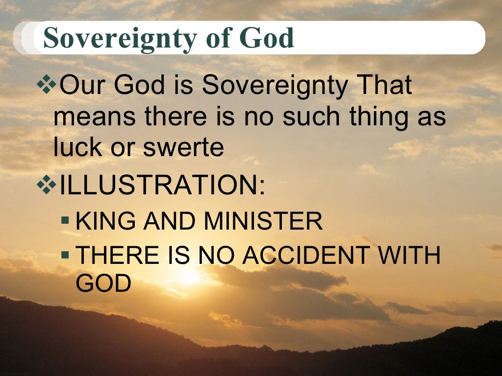 Sovereignty Of God