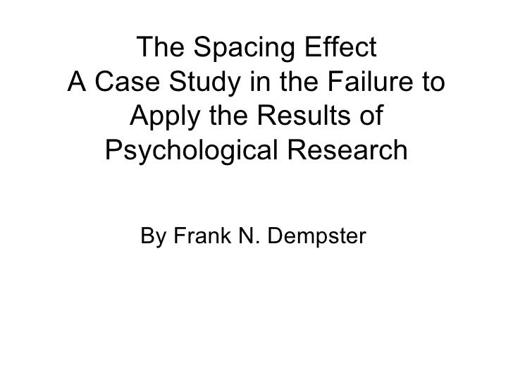 The Spacing Effect