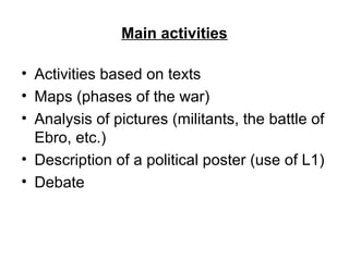 The spanish civil war me | PPT