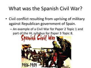The Spanish Civil War | PPTX